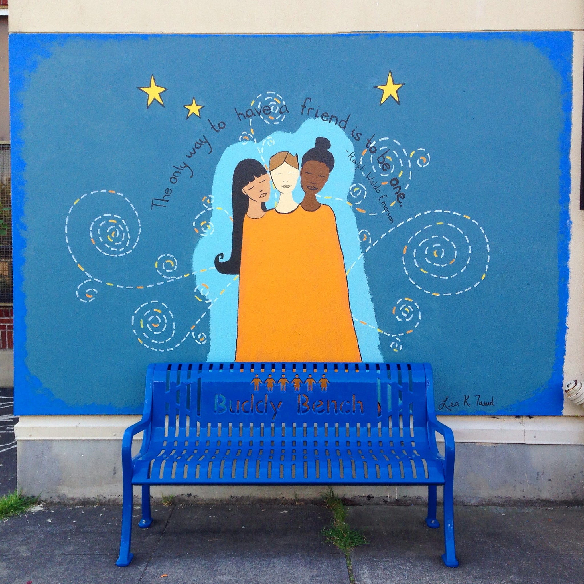 Buddy Bench Friendship Mural – Lea K. Tawd Art & Reiki